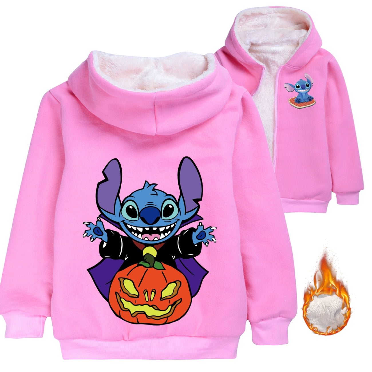 Stitch Anime Cozy Lilo & Stitch Plush Cotton Jacket for Boys & Girls ...