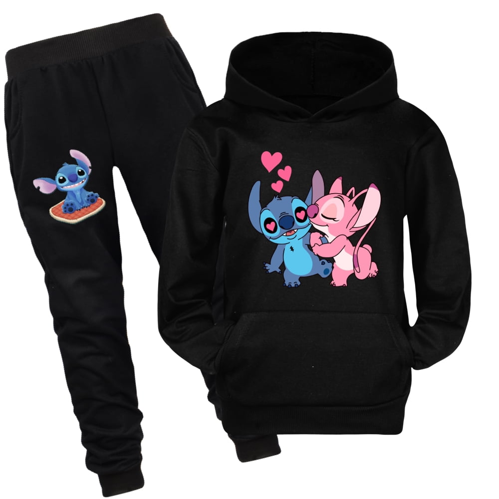 Stitch Anime Lilo & Stitch Pullover Hoodie Set for Kids - Perfect for ...