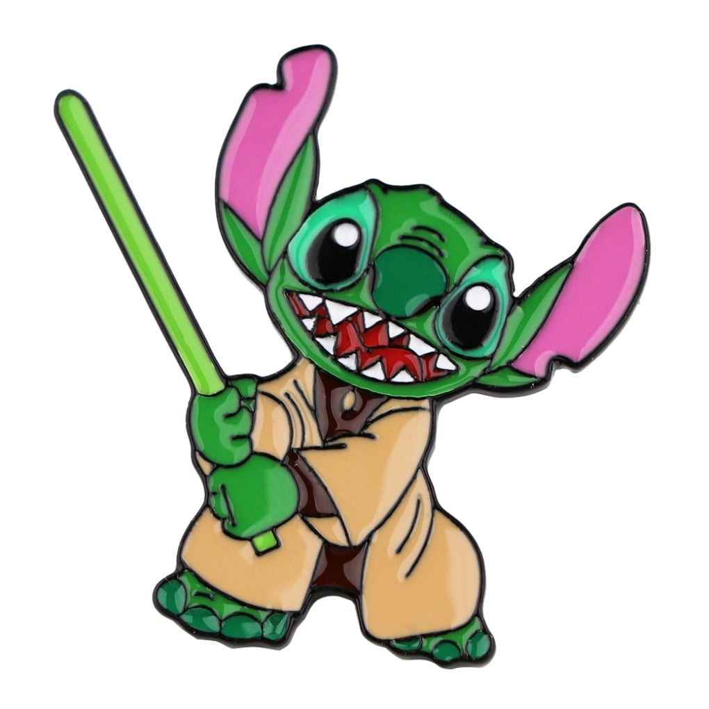 Stitch As Jedi Knight 1.25 Inches Tall Enamel Metal Pin - Walmart.com