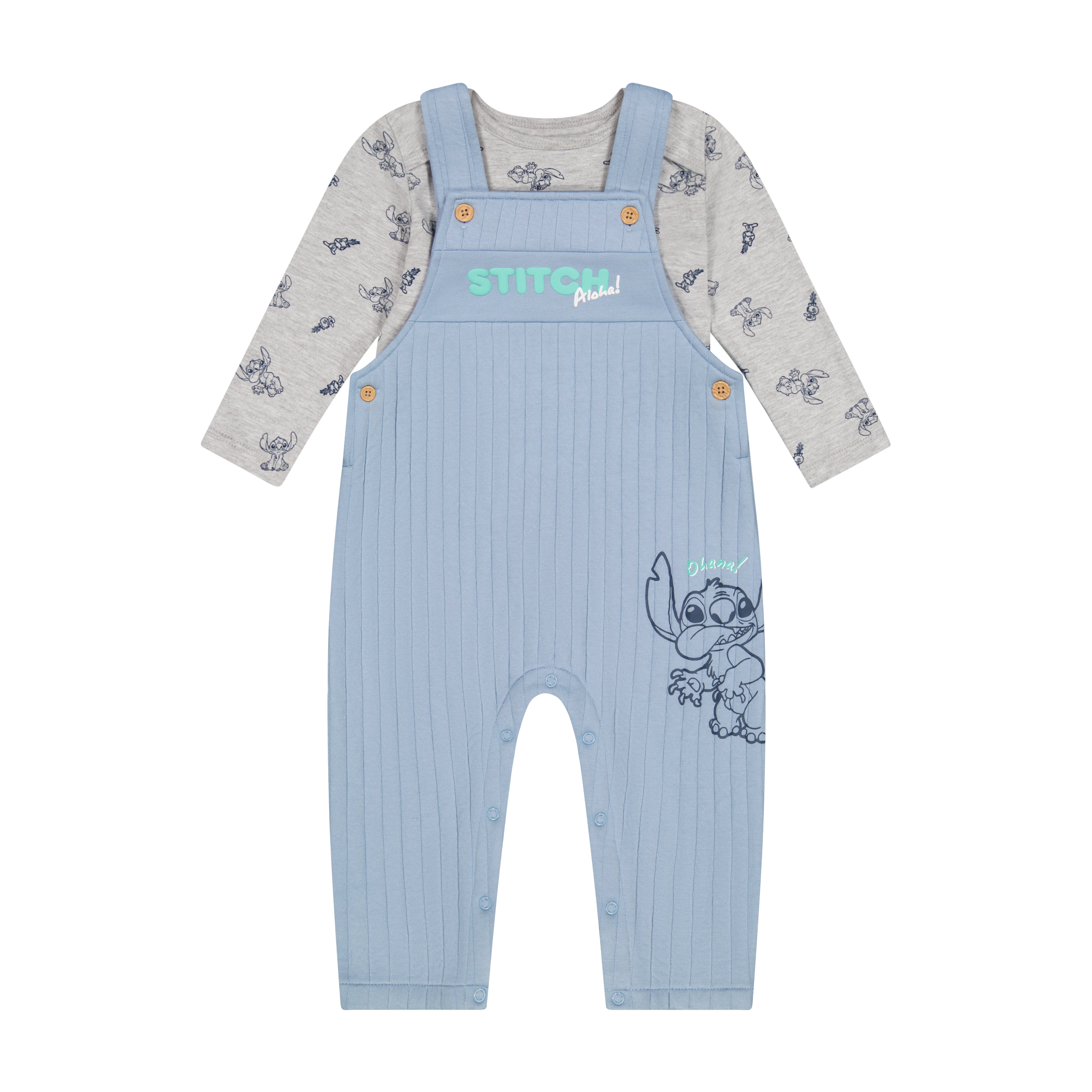 Stitch Baby Boy Overall Set, Sizes 0-24 Months - Walmart.com