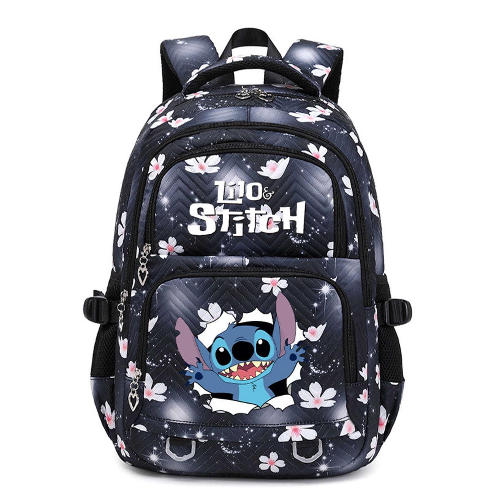 Stitch Backpack 17 Inch Cartoon Backpacks Light Versatile Casual Travel ...