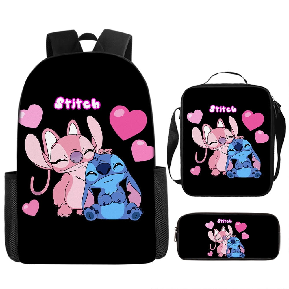 Stitch Backpack 3 PCS Set,Cute Cartoon Bags,for Stitch Fans Backpack ...