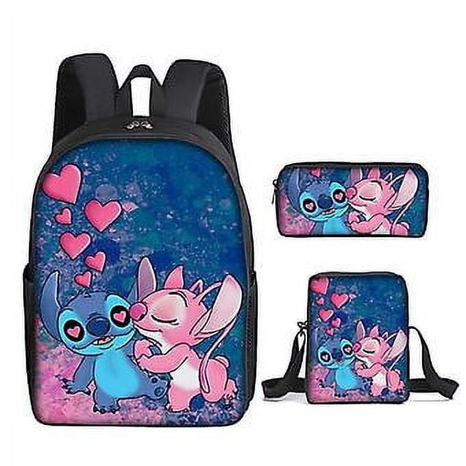 Stitch Backpack 3 PCS Set,Cute Cartoon Bags,for Stitch Fans Backpack ...