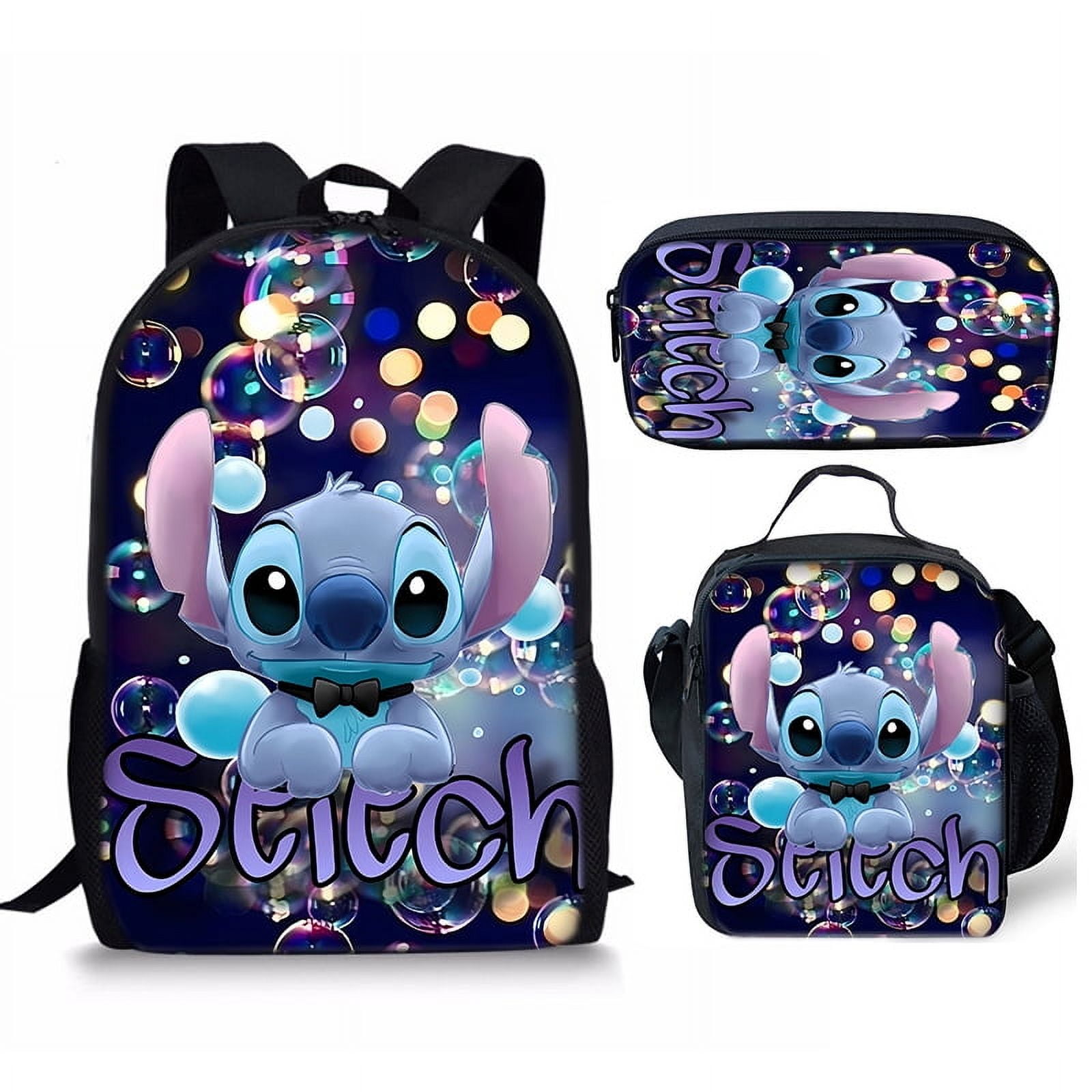 Stitch Backpack Cartoon Backpack Travel Backpack Set 3pcs Backpack Set ...