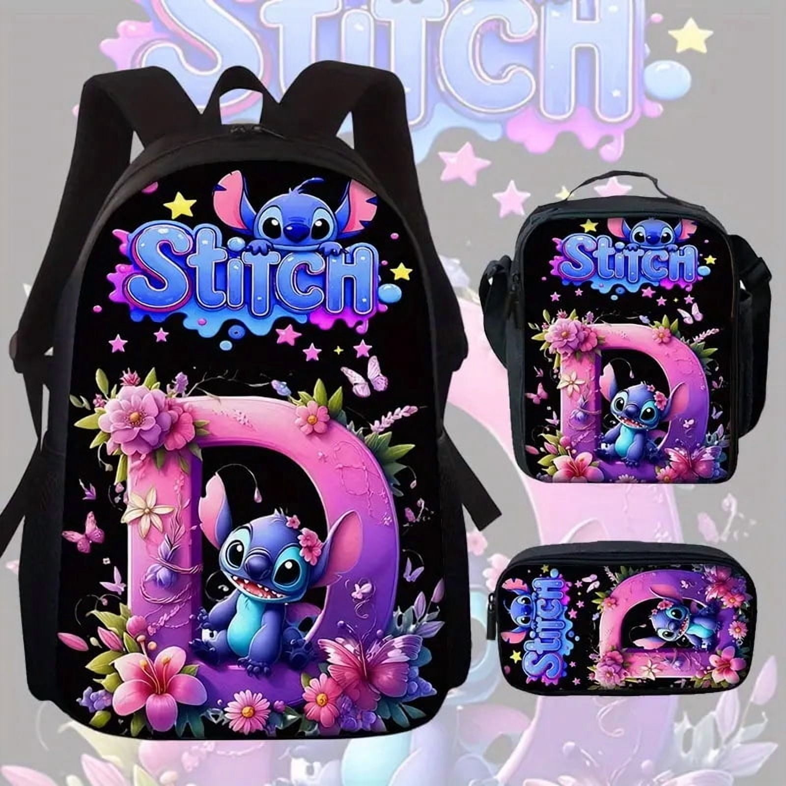 Stitch Backpack Large Capacity Animation Cartoon Backpack Lunch Bag ...