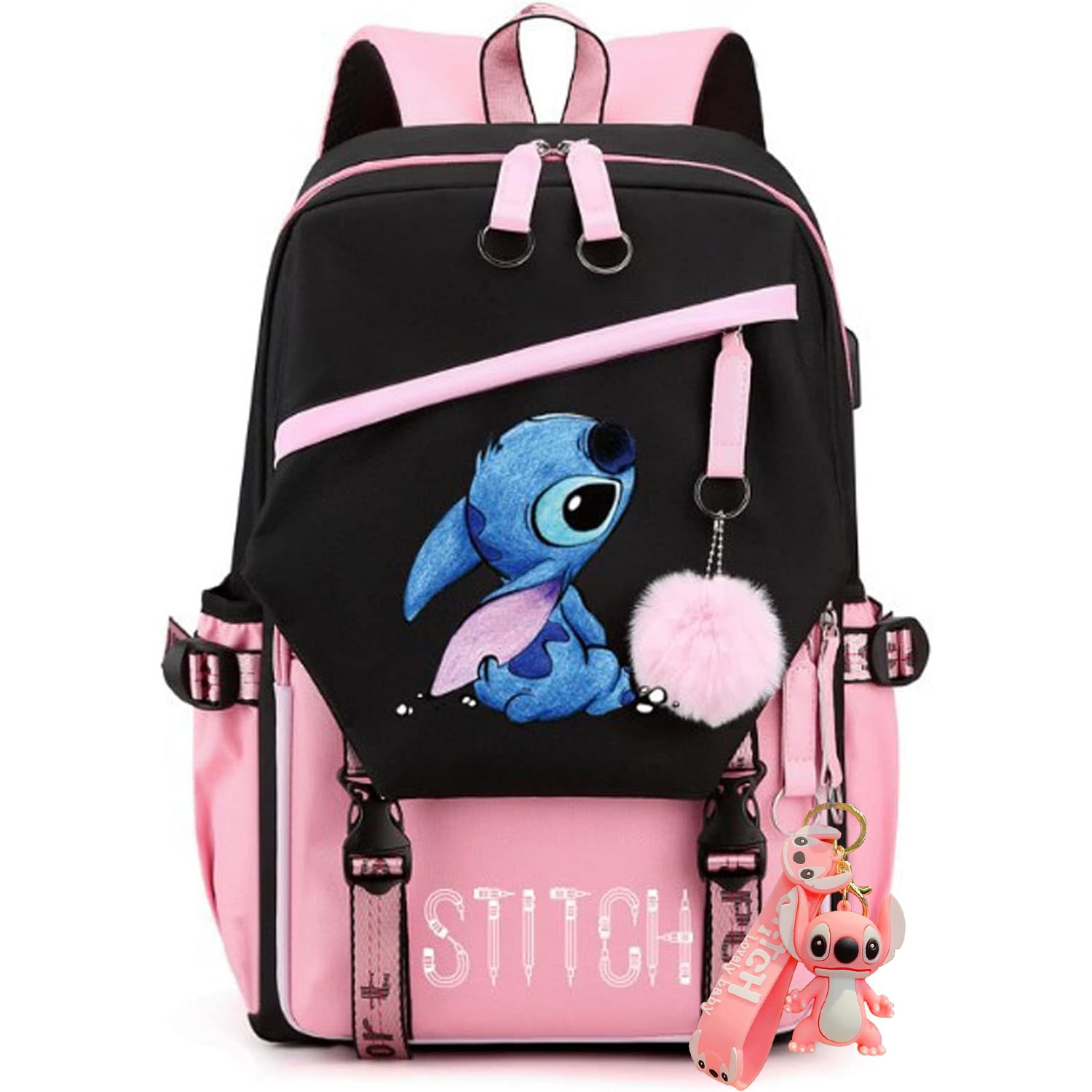 Stitch Backpack Student School Bag Travel Large Capacity Laptop Bag Usb Charging Bag Computer ...