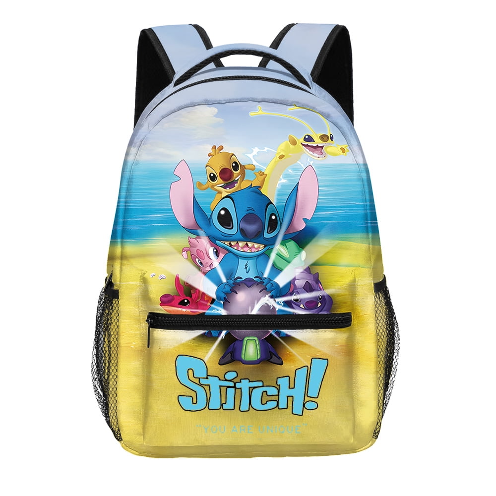 Stitch Backpacks Cartoon Backpack 3D Printed Laptop Bag Shoulder Light ...