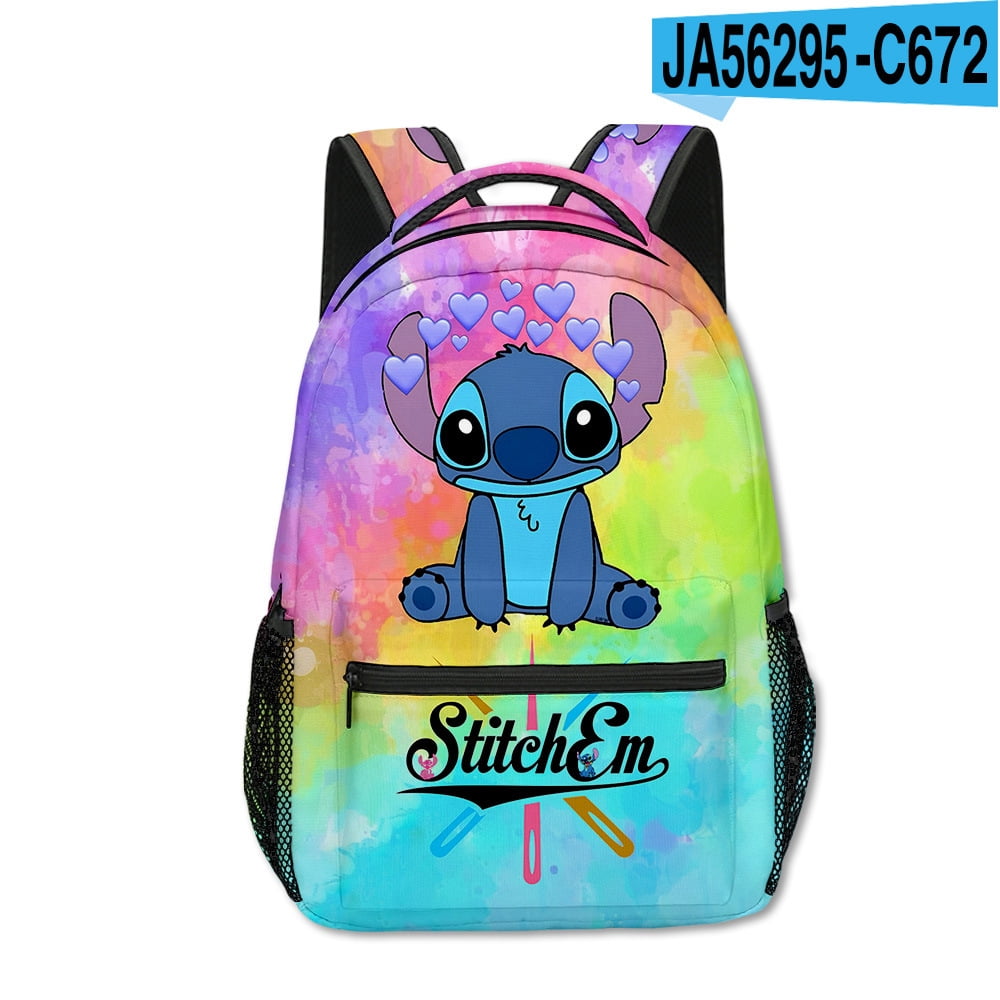 Stitch Backpacks Cartoon Backpack 3D Printed Laptop Bag Shoulder Light ...