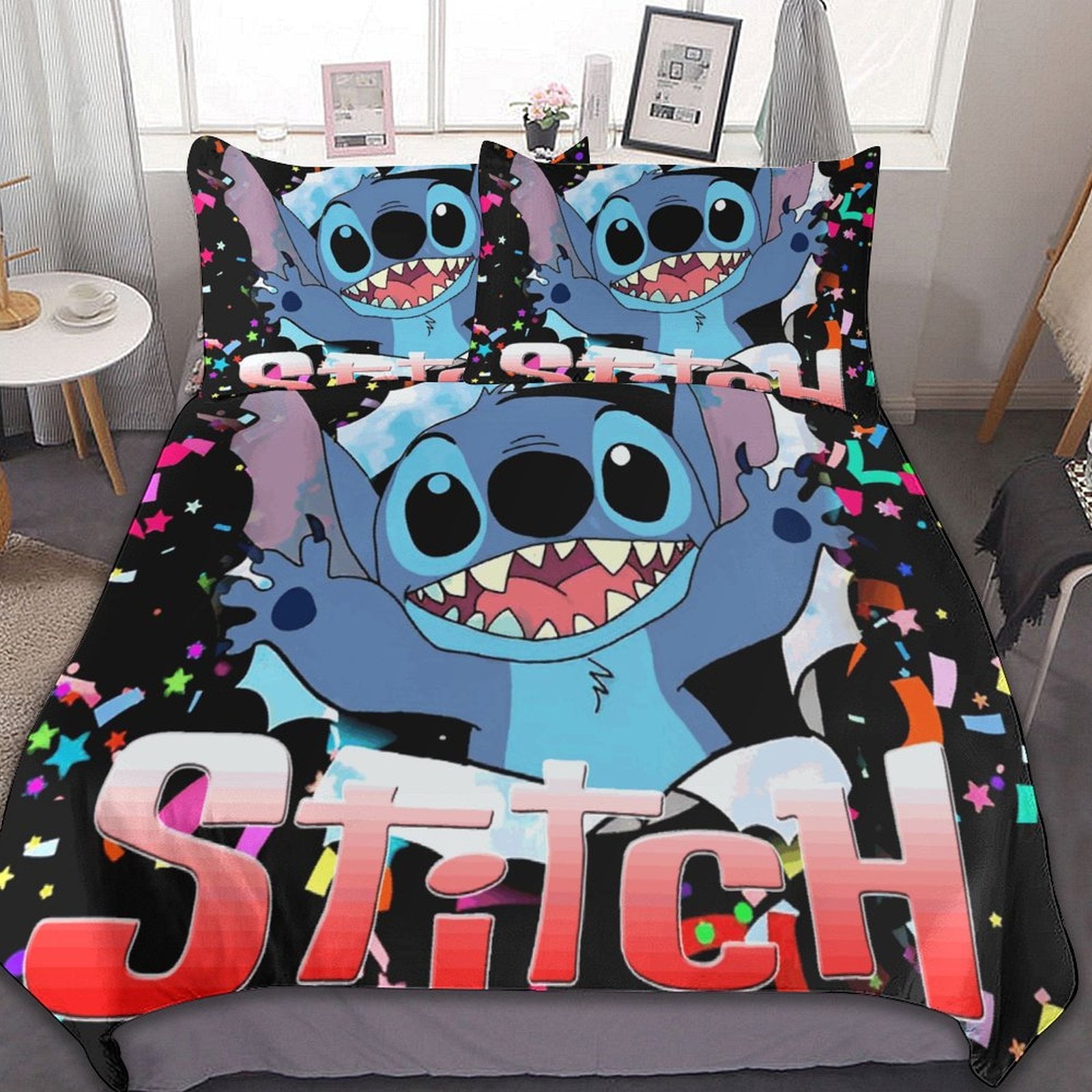 Stitch Bed Duvet Cover Microfiber Bedding Sets 3D Printed Lightweight 3 ...