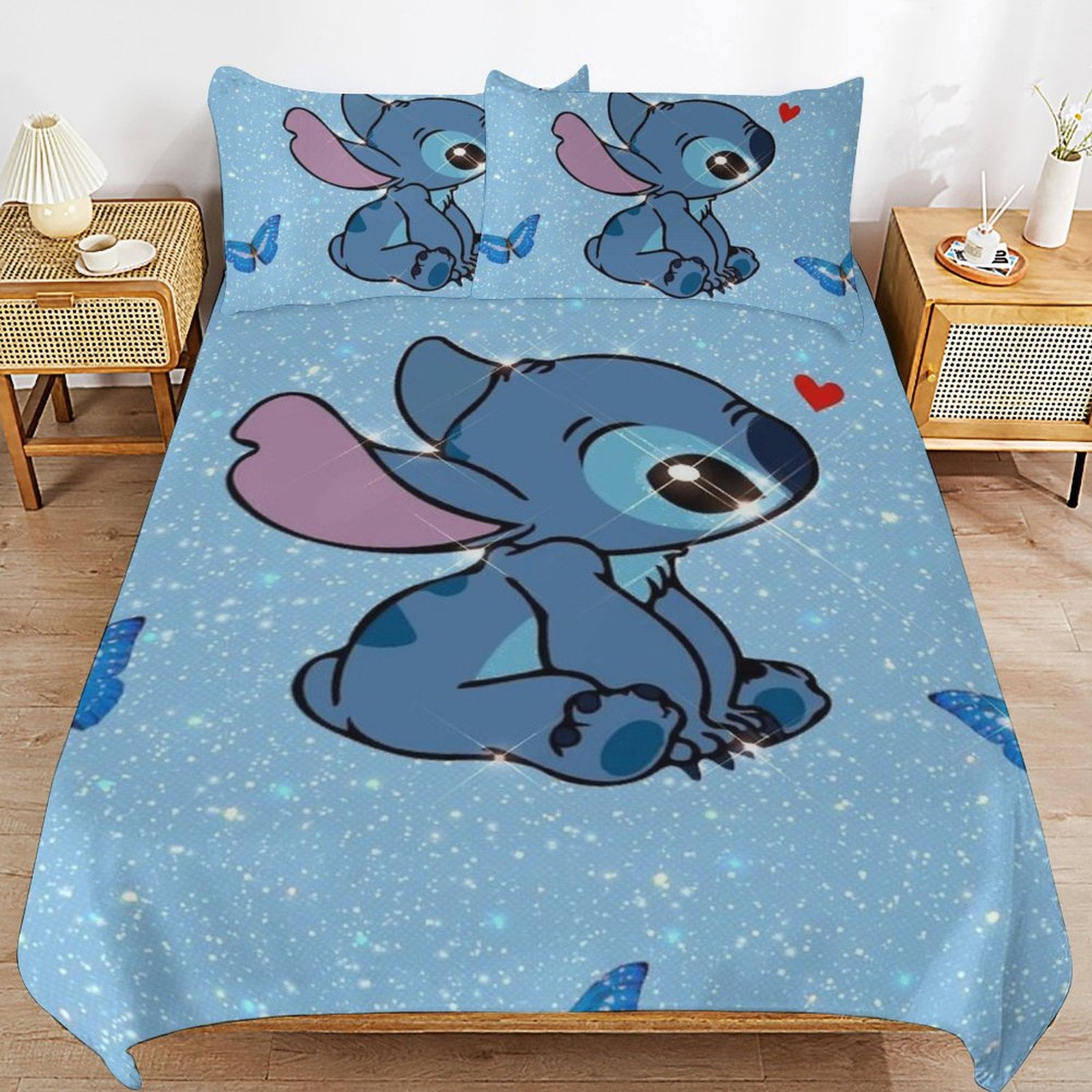 Stitch Bedding Sets ,Cute Stitch Printed Duvet Cover Soft Bedroom,Gifts ...