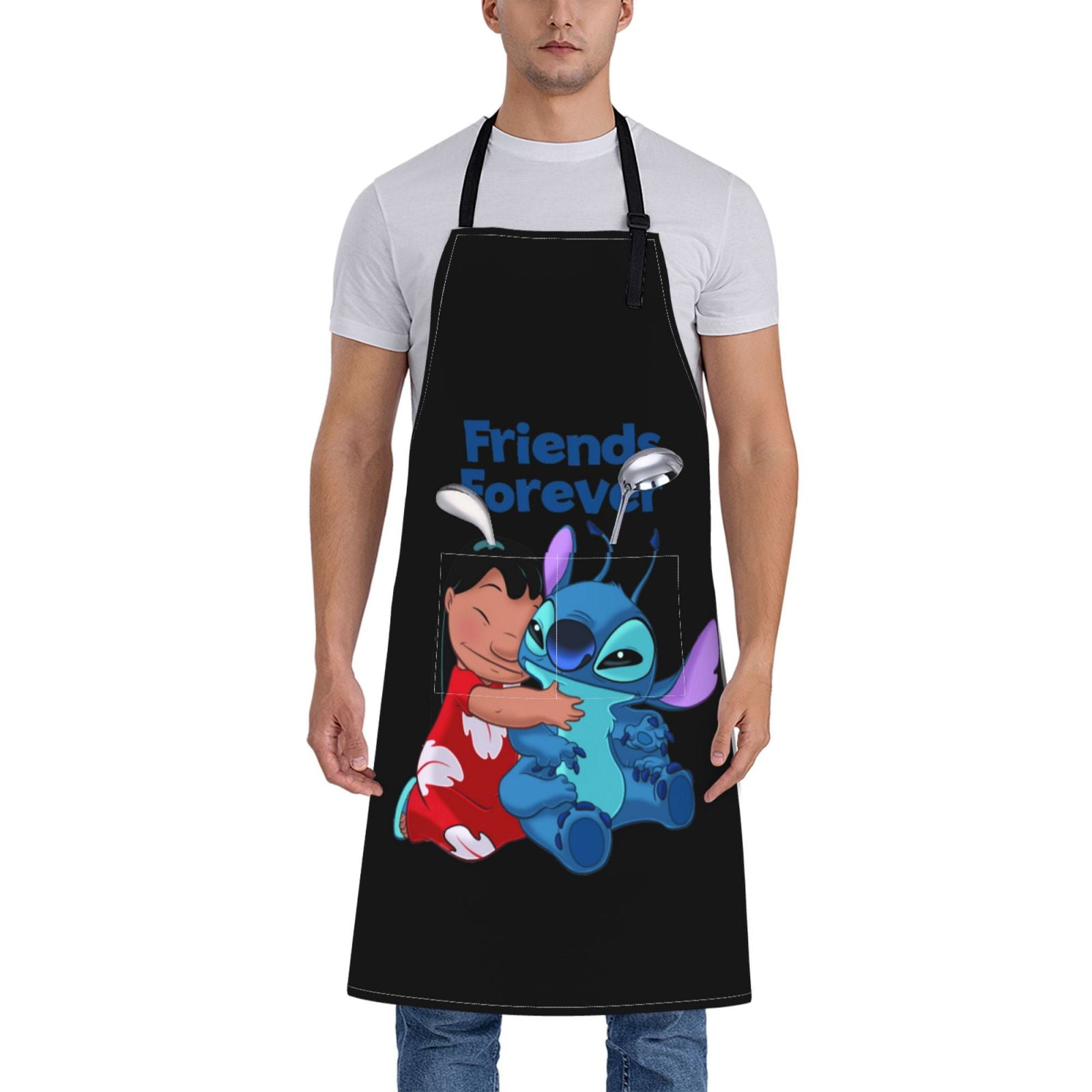 Stitch Bib Apron Waterdrop Resistant Adjustable For Men, Chef Apron For ...