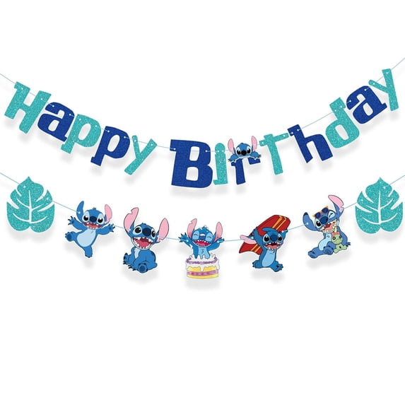 Stitch Birthday Banner Game Theme Party Decorations Game Theme Banner ...