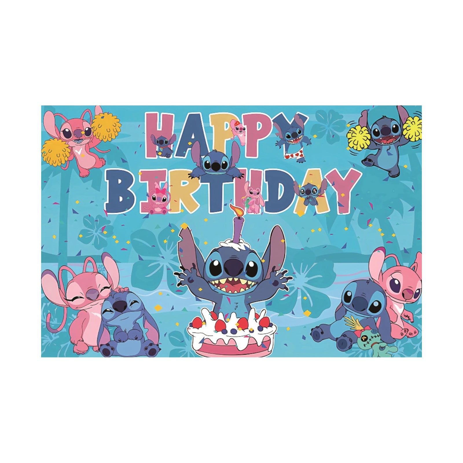 Stitch Birthday Party Banner Background for Photography Children ...