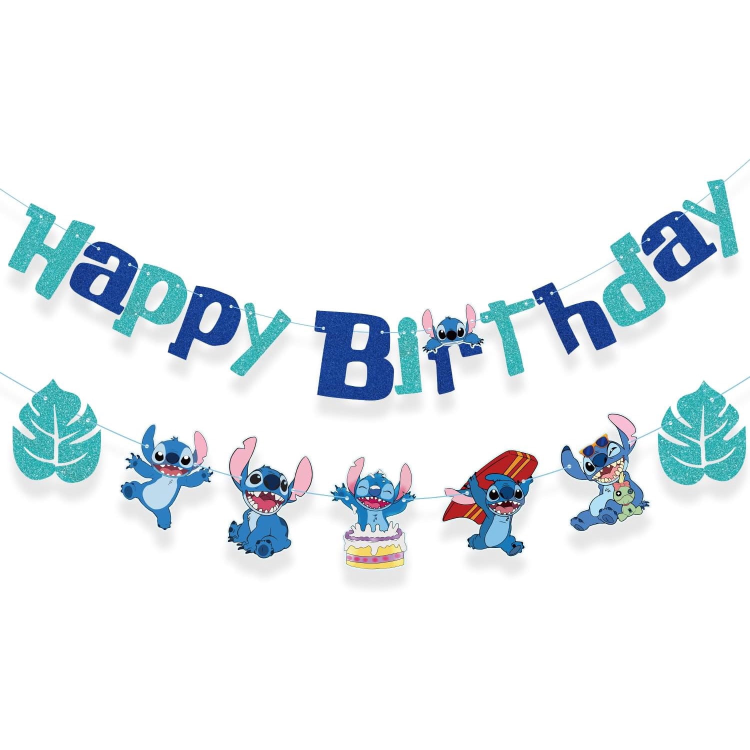 Stitch Birthday Party Banner Stitch Theme Party Banner Cartoon Themed ...