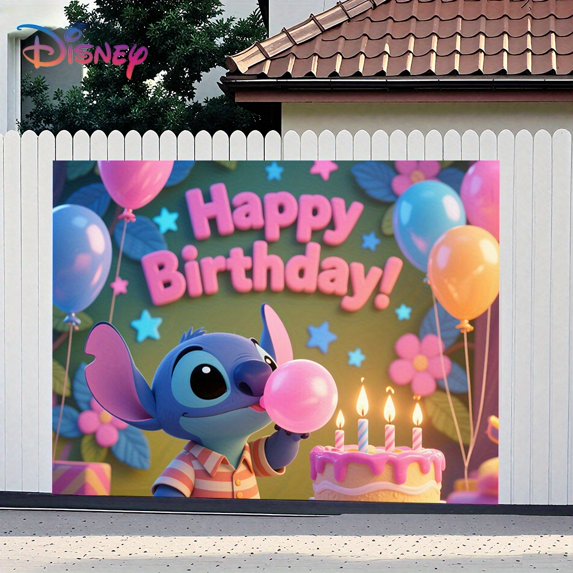 Stitch Birthday Party Decorations - Happy birthday tapestries, banners ...