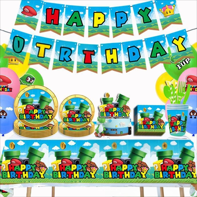 Stitch Birthday Party Supplies,Cartoons Theme Party Decoration Set ...
