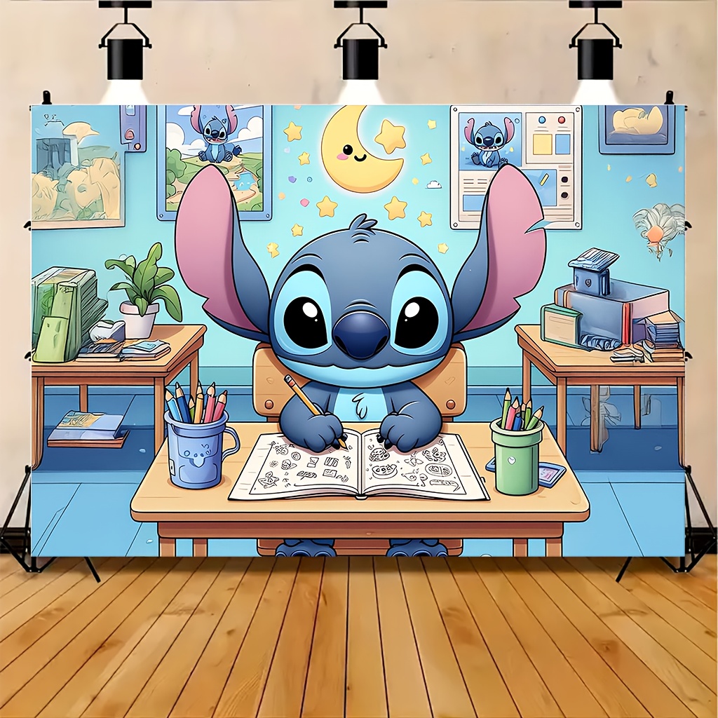 Stitch Birthday party banner, graduation heavy polyester fabric ...