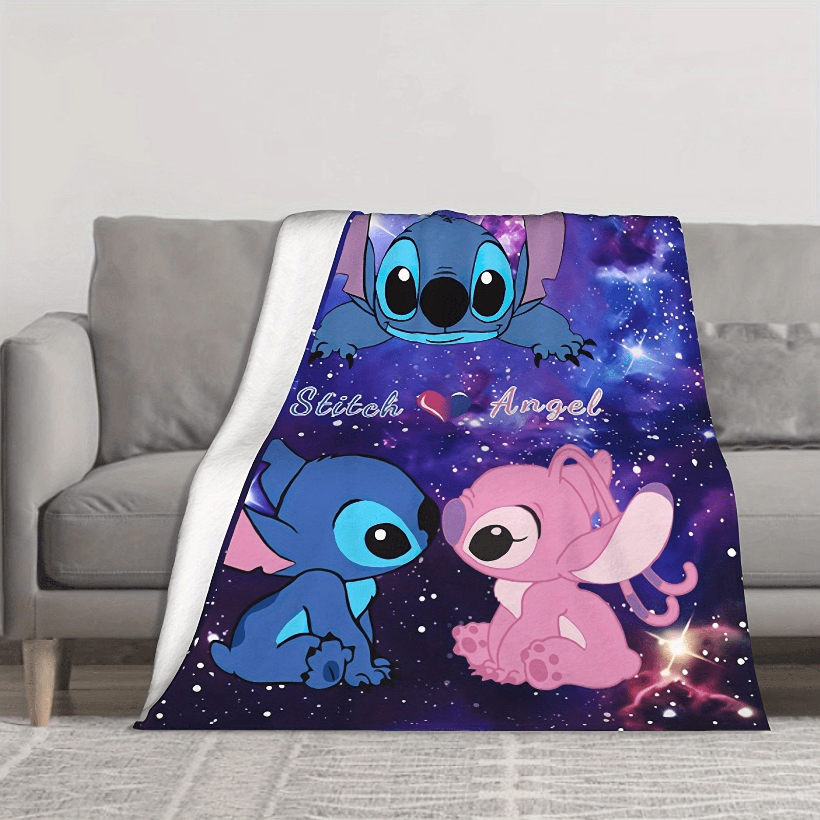 Stitch Blanket 50*60in Print Blanket,1 Count Soft Comfortable Throw ...