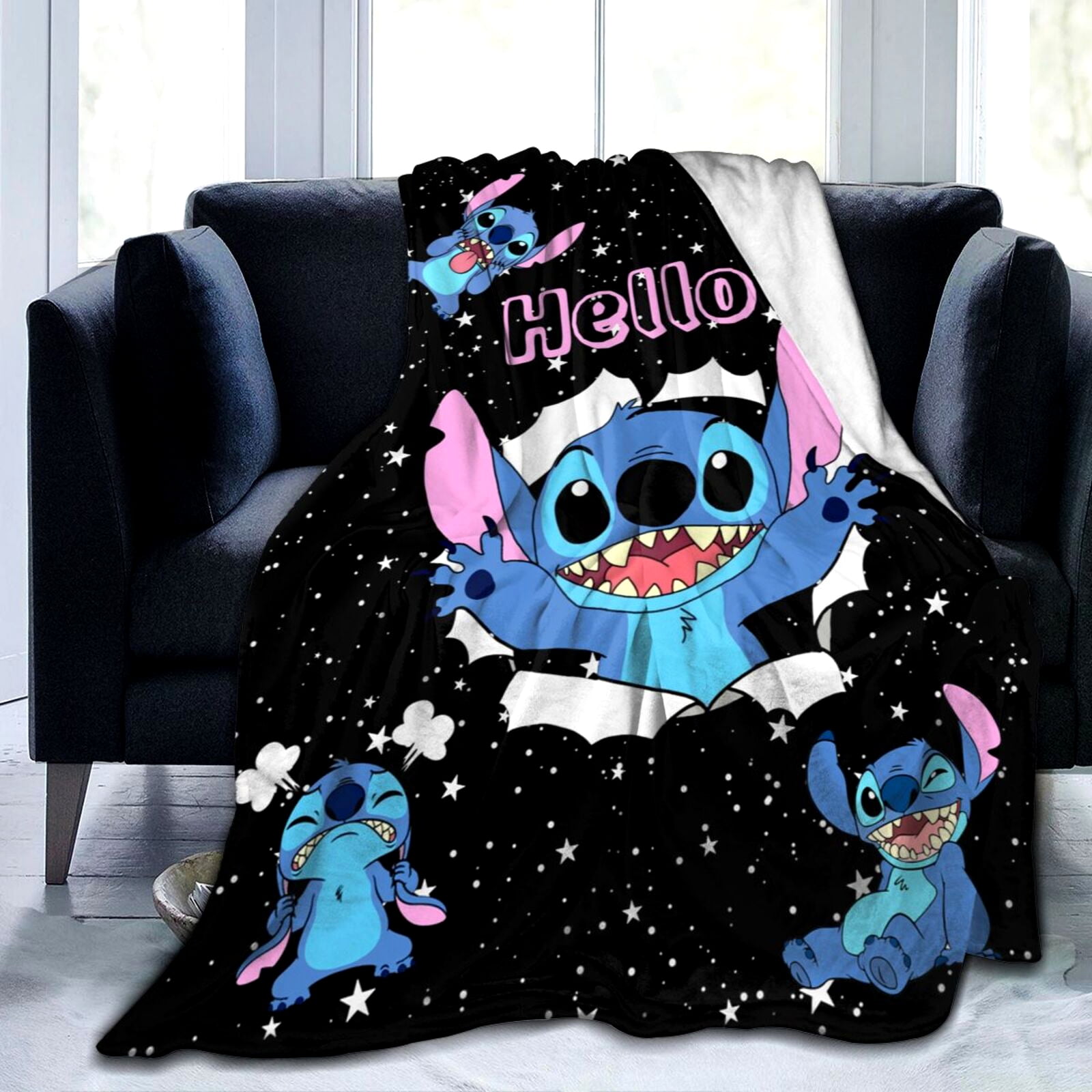 Stitch Blanket Stuff Flannel Lilo And Stitch Throw Blanket Anime Merch ...