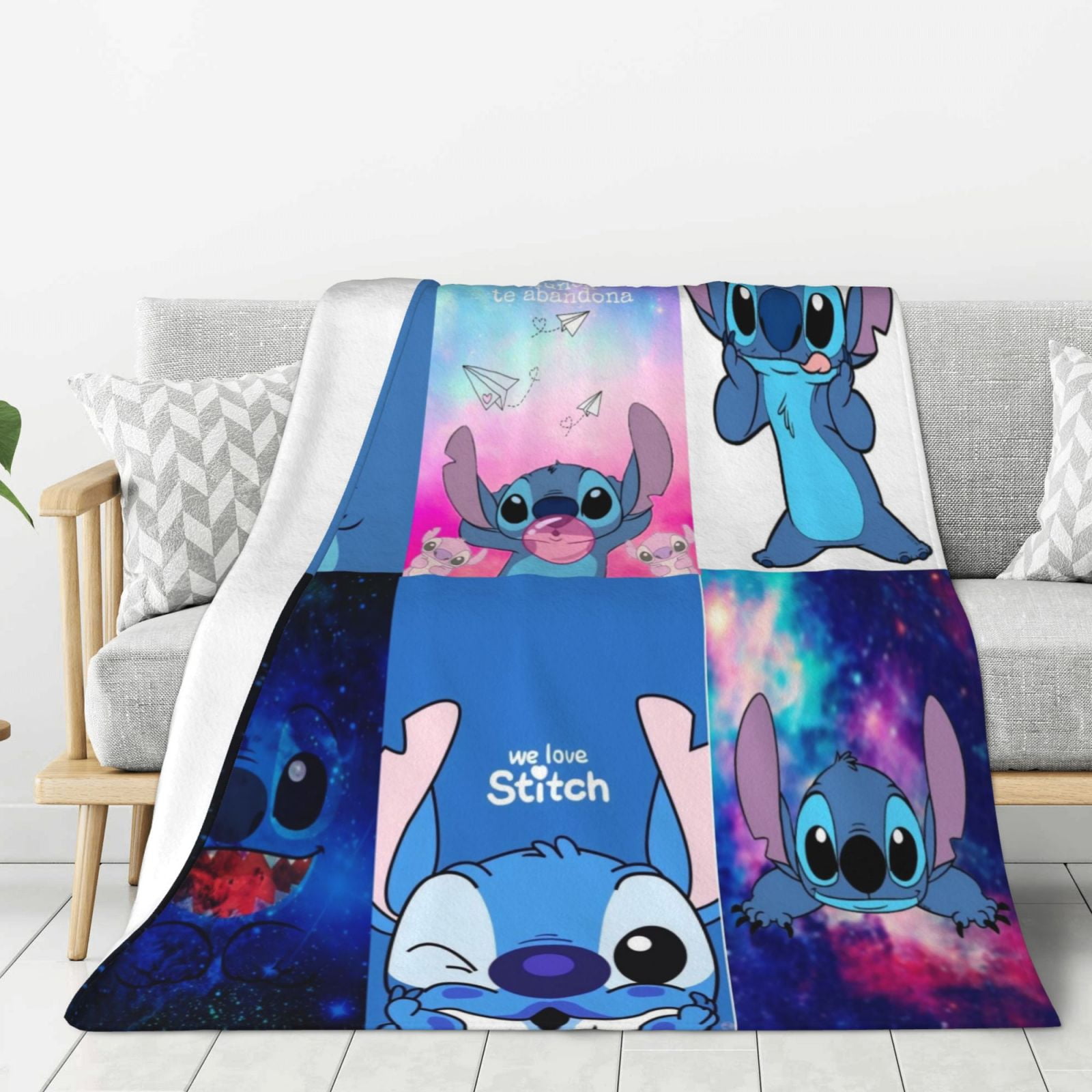 Stitch Blankets Warm Soft Cozy Flannel Blankets All Seasons Lightweight ...