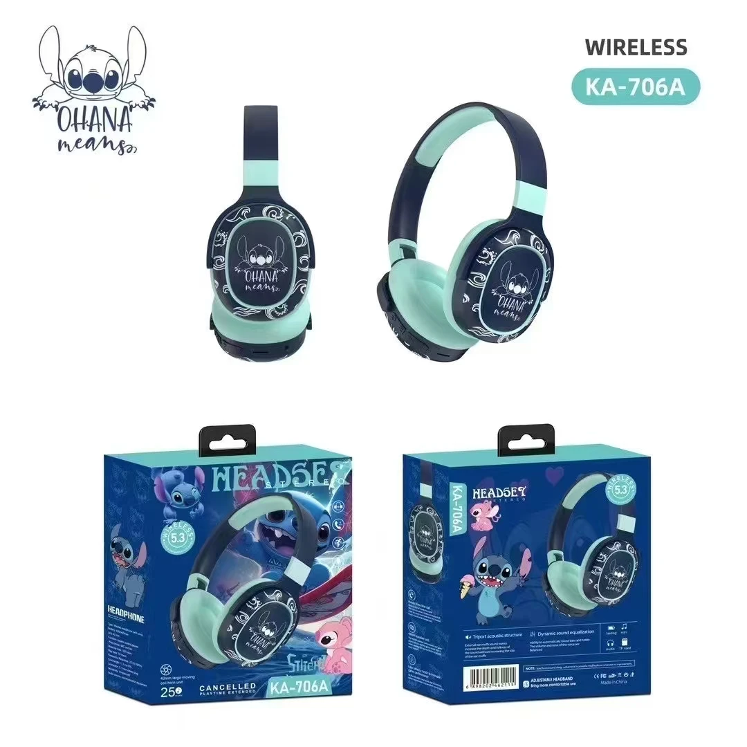 Stitch Bluetooth Headphones Foldable Wireless Earphones Headset Gamer ...