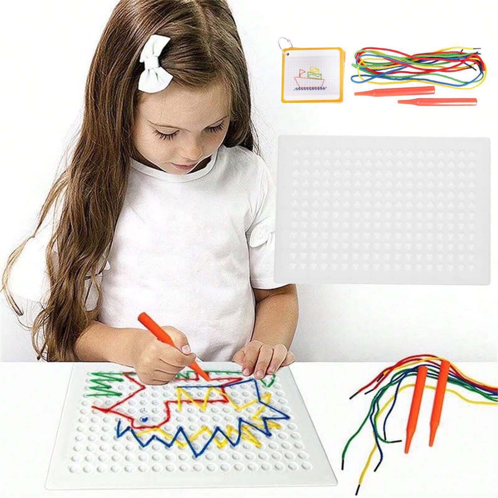 Stitch Board for Kids, Sensory Thread Board, Threading Board for Kids ...
