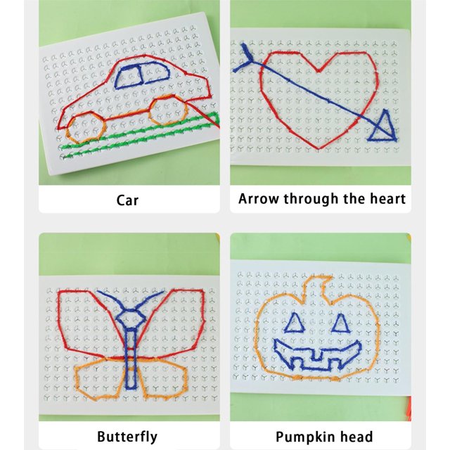 Stitch Board for Kids, Thread Board for Kids, DIY Children's String ...