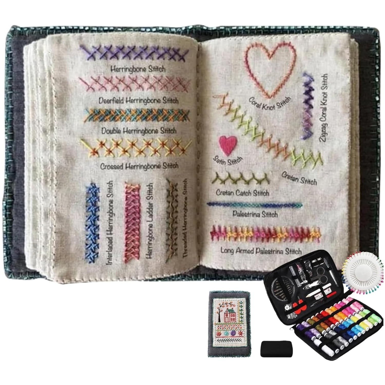 Stitch Book Topboutique DIY Stitch Book Embroidery Stitch Book ...