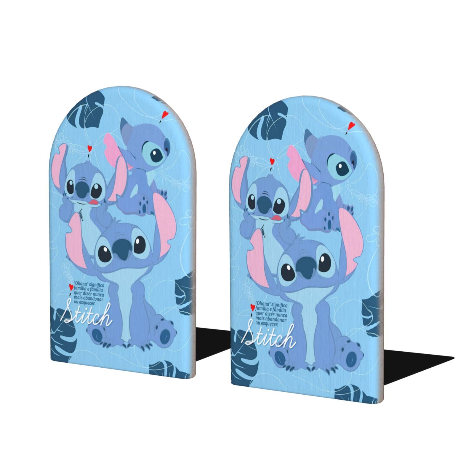 Stitch Bookends beech wood Book Ends for Shelves Non-Skid Book Stoppers ...