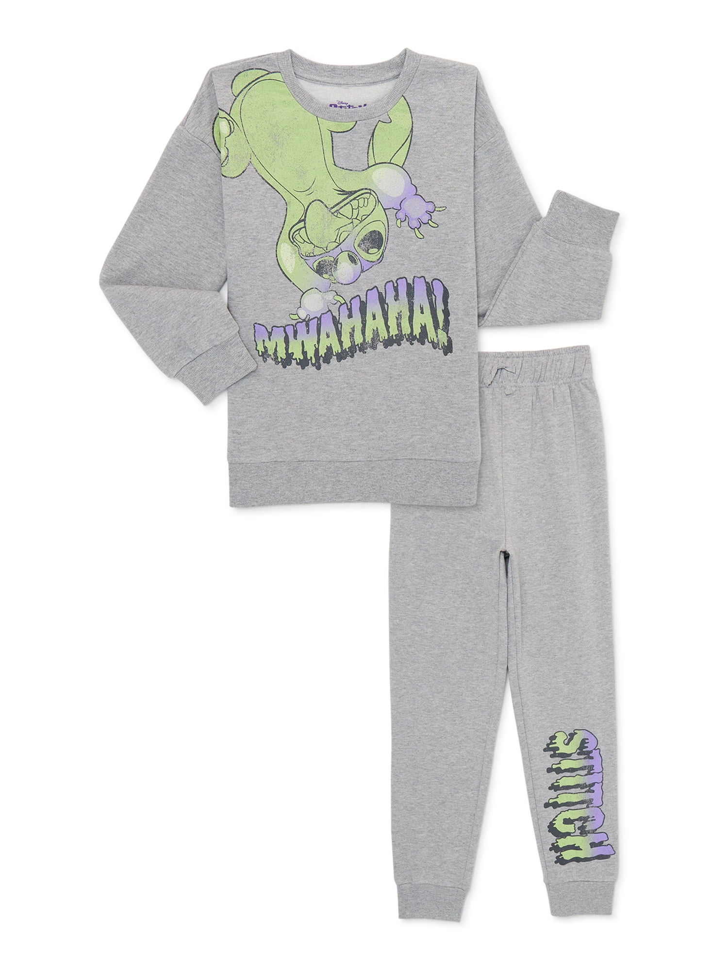 Stitch Boy Halloween Fleece Sweatshirt & Pants Outfit Set, 2-Piece, 4 ...