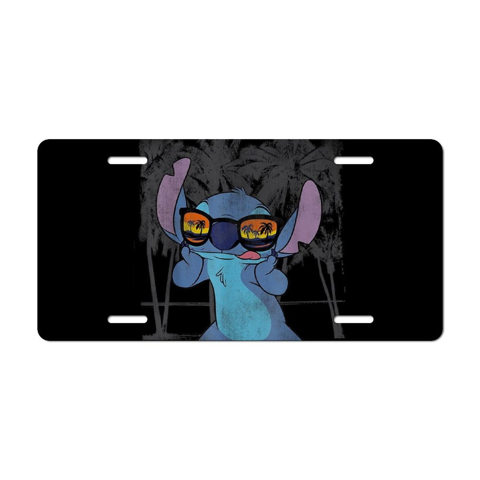 Stitch Car License Plate Cute Anime License Plate Covers Holder ...