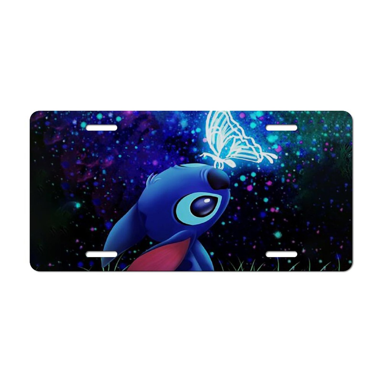 Stitch Car License Plate Cute Anime License Plate Covers Holder ...