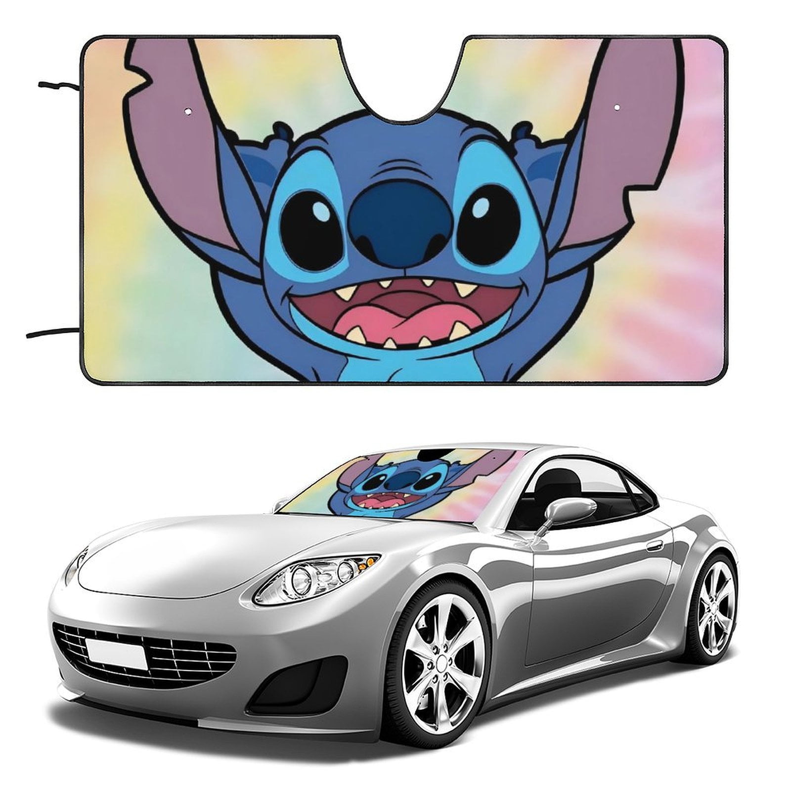 Stitch Car windshield visor is suitable for sedans, SUVs, and most car interiors 55"x30 ...