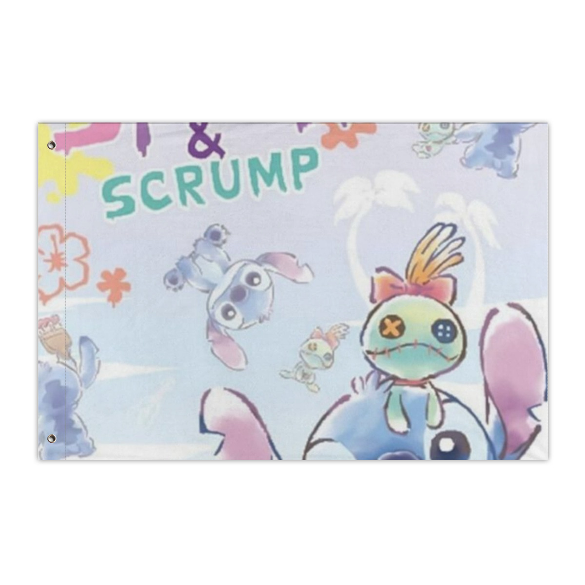 Stitch Cartoon 2×3 ft Face Flag - Vivid Color and Fade proof - Canvas ...