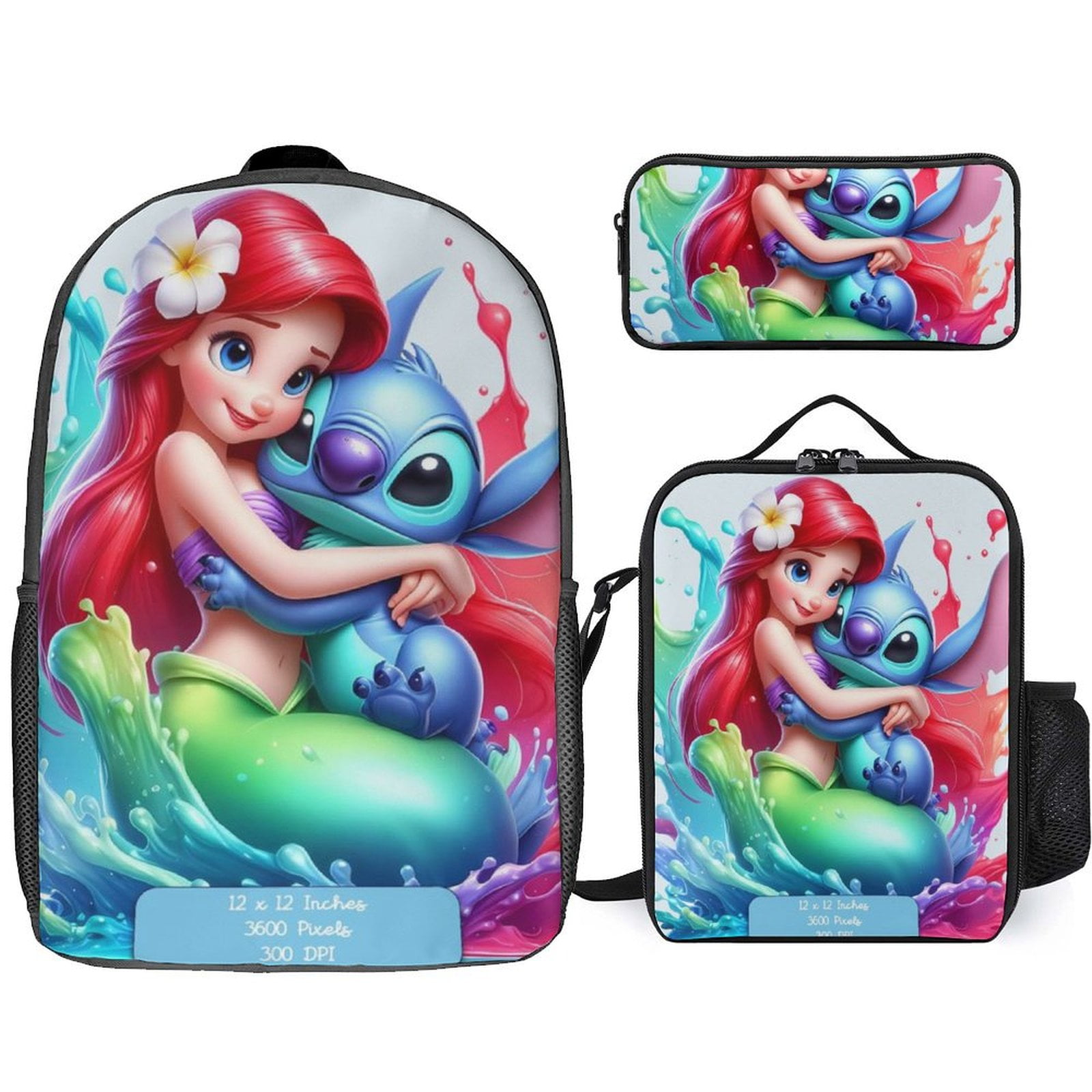 Stitch Cartoon Anime Lunch Bag, Handbag, And Pencil Box Packaging Bag ...