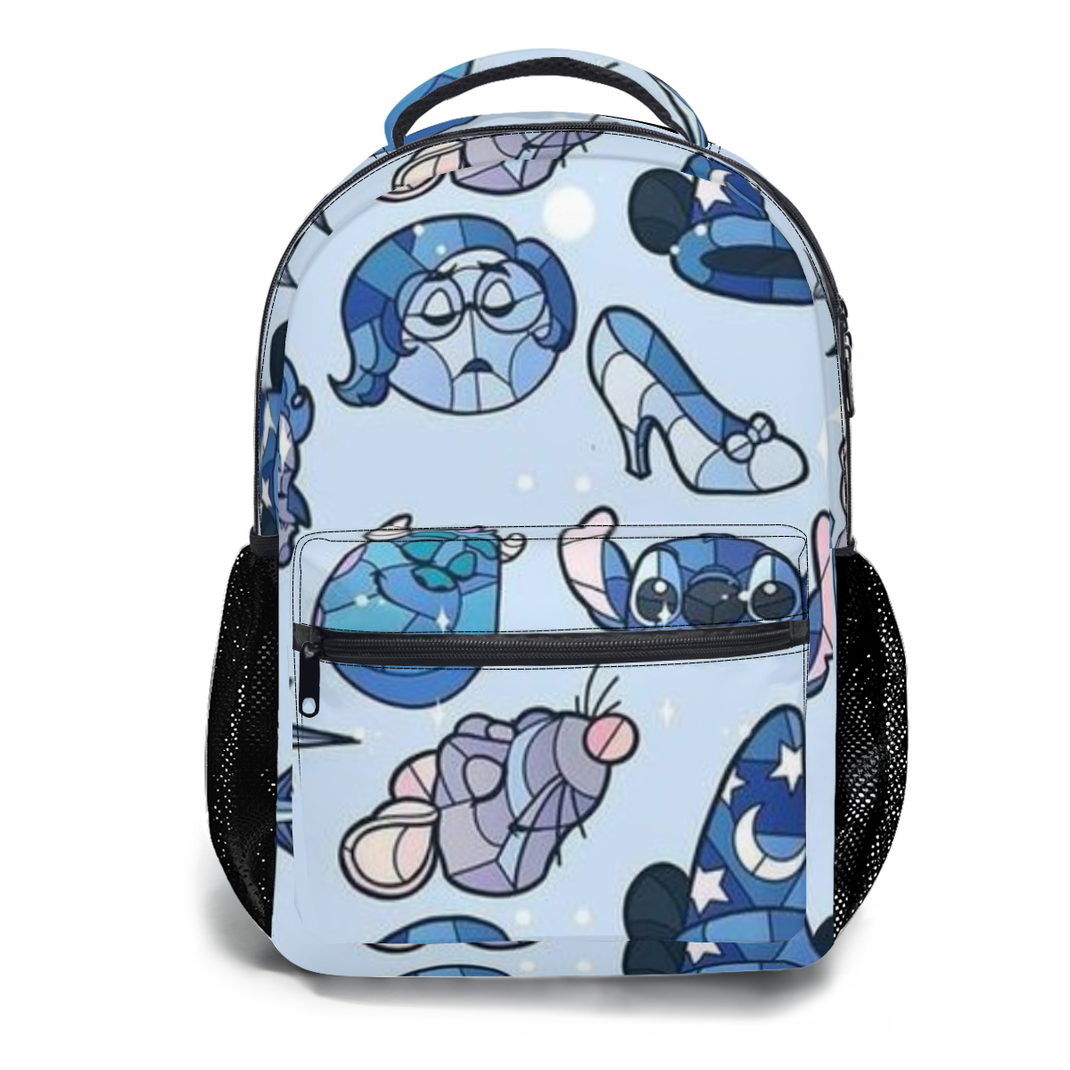 Stitch Cartoon Backpack Full Print Bag Waterproof Unisex Travel Outdoor ...
