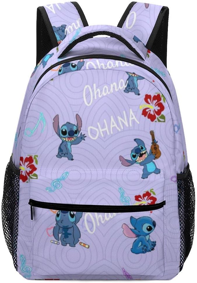 Stitch Cartoon Backpack Girl's Boy's Adult's 16 Inch Lightweight Travel ...