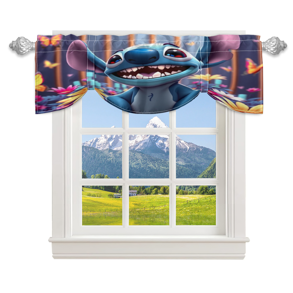 Stitch Cartoon Blackout Room Curtains Curtains Window Coverings 42x17 ...