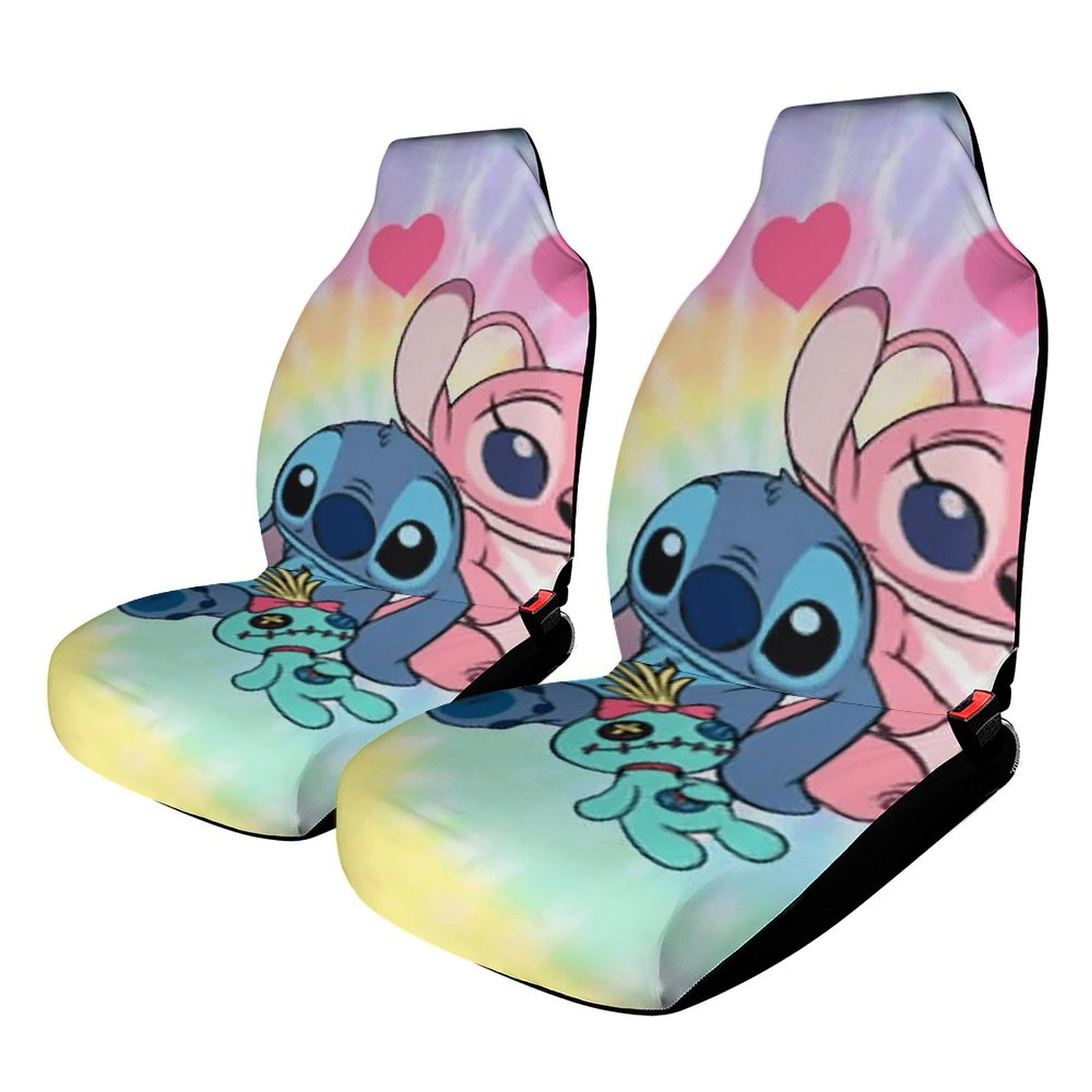 Stitch Cartoon Car Seat Cover Protector Accessories 2-Piece Set for ...