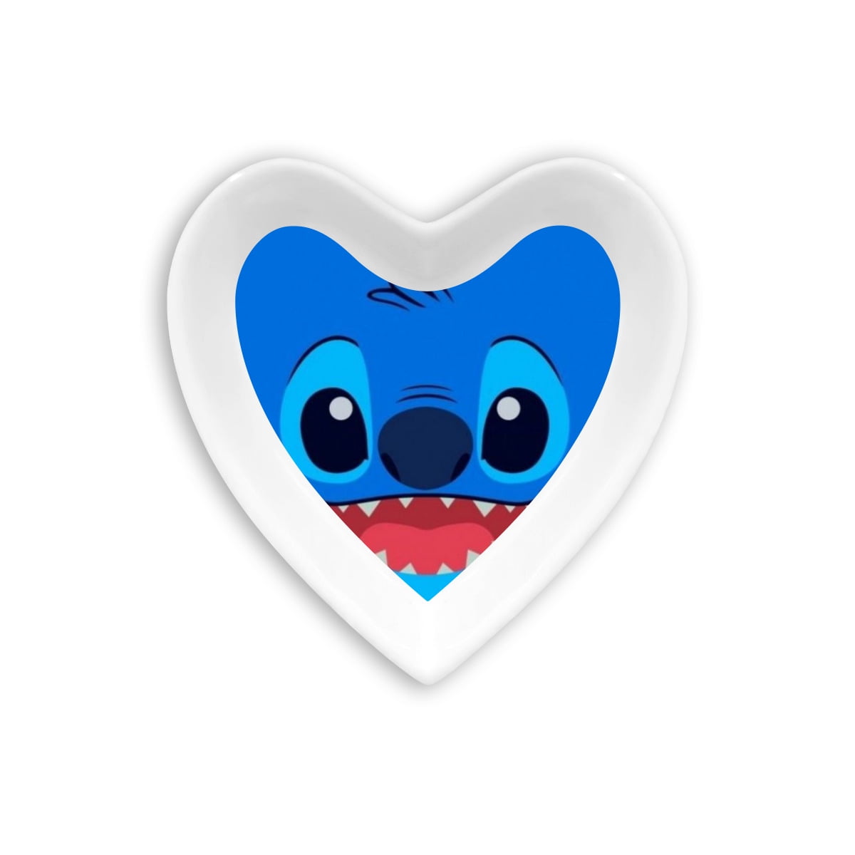 Stitch Cartoon Ceramic Heart-Shaped Jewelry Plate Unique Gift Tray for ...