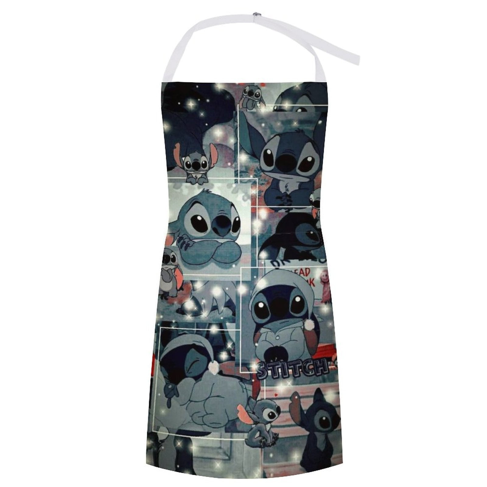 Stitch Cartoon Character Aprons Adjustable with Pockets Cute Aprons Kitchen Apron Baking Apron ...