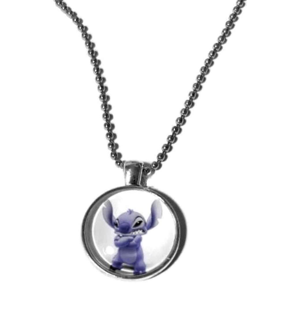 Stitch Cartoon Character Silvertone Necklace - Walmart.com