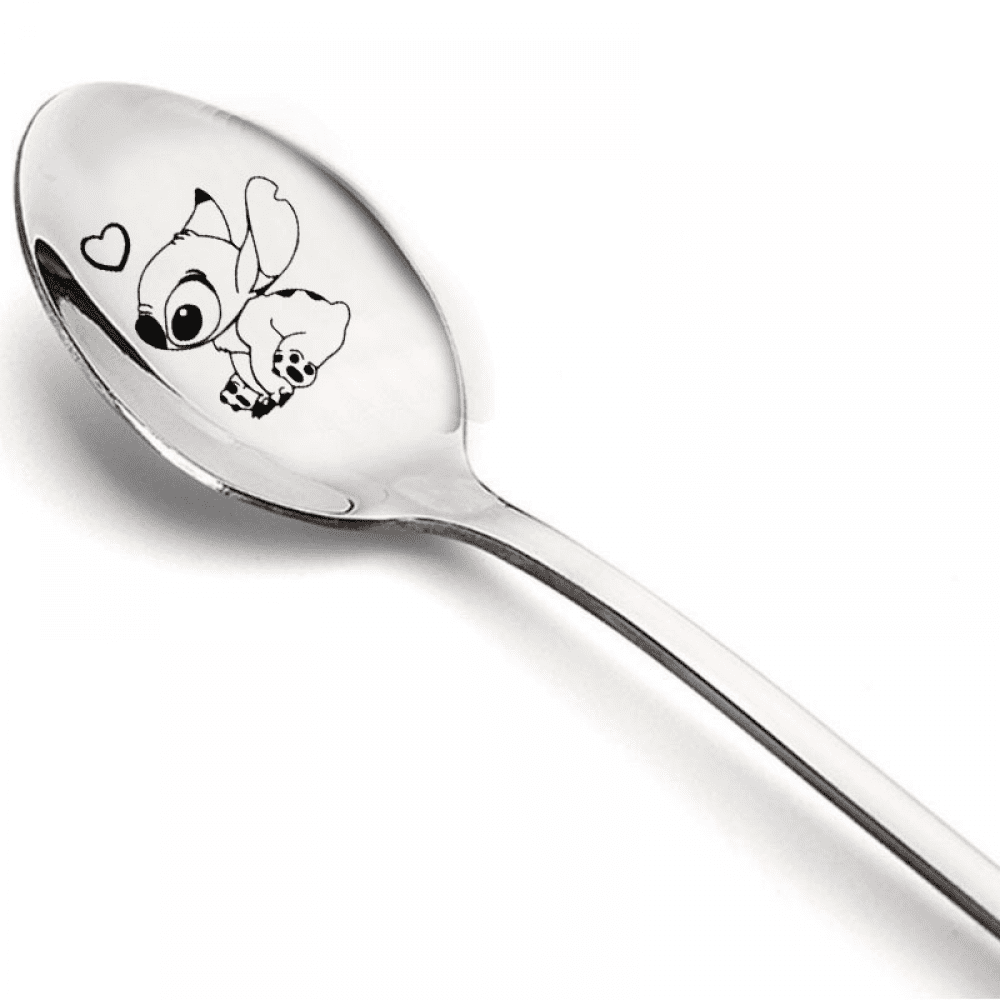 Stitch Cartoon Character Stainless Steel Spoon Tableware for Birthday ...