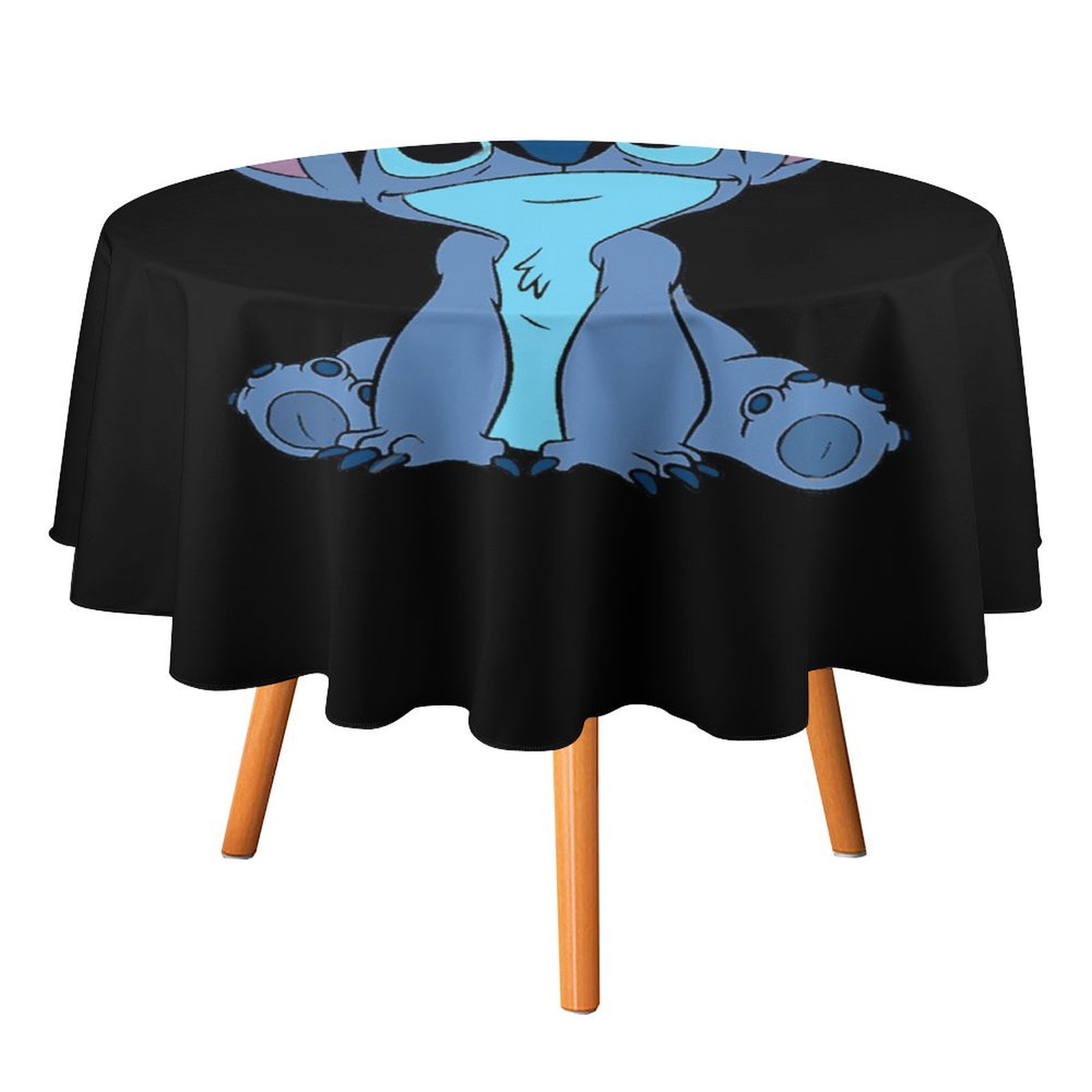 Stitch Cartoon Character Table Cloth Round Tablecloth Polyester Table ...