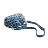 Disney's Stitch Character Canvas Handbag with Leather Strap - Ideal ...