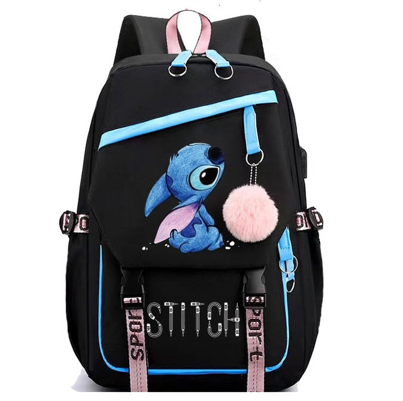 Stitch Cartoon Large Capacity School Bag Student School Bag Travel Bag ...