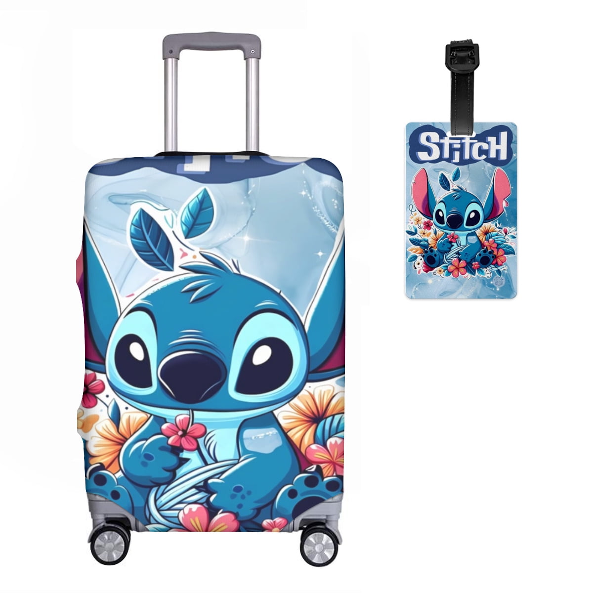 Stitch Cartoon Luggage Cover, Hard Shell Suitcase Cover with Luggage ...