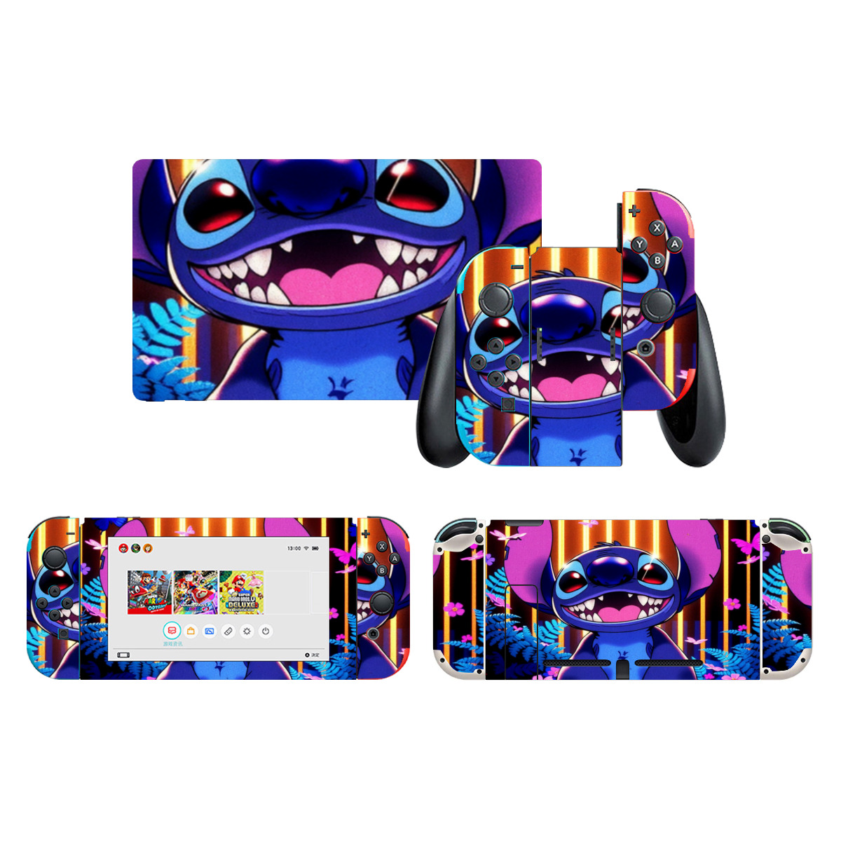 Stitch Cartoon Nintendo Switch Skin Stickers, Full Skin Protection Film ...