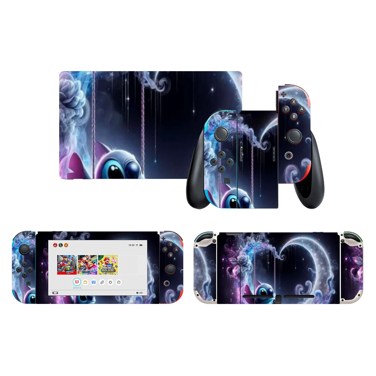 Stitch Cartoon Nintendo Switch Skin Stickers, Full Skin Protection Film ...