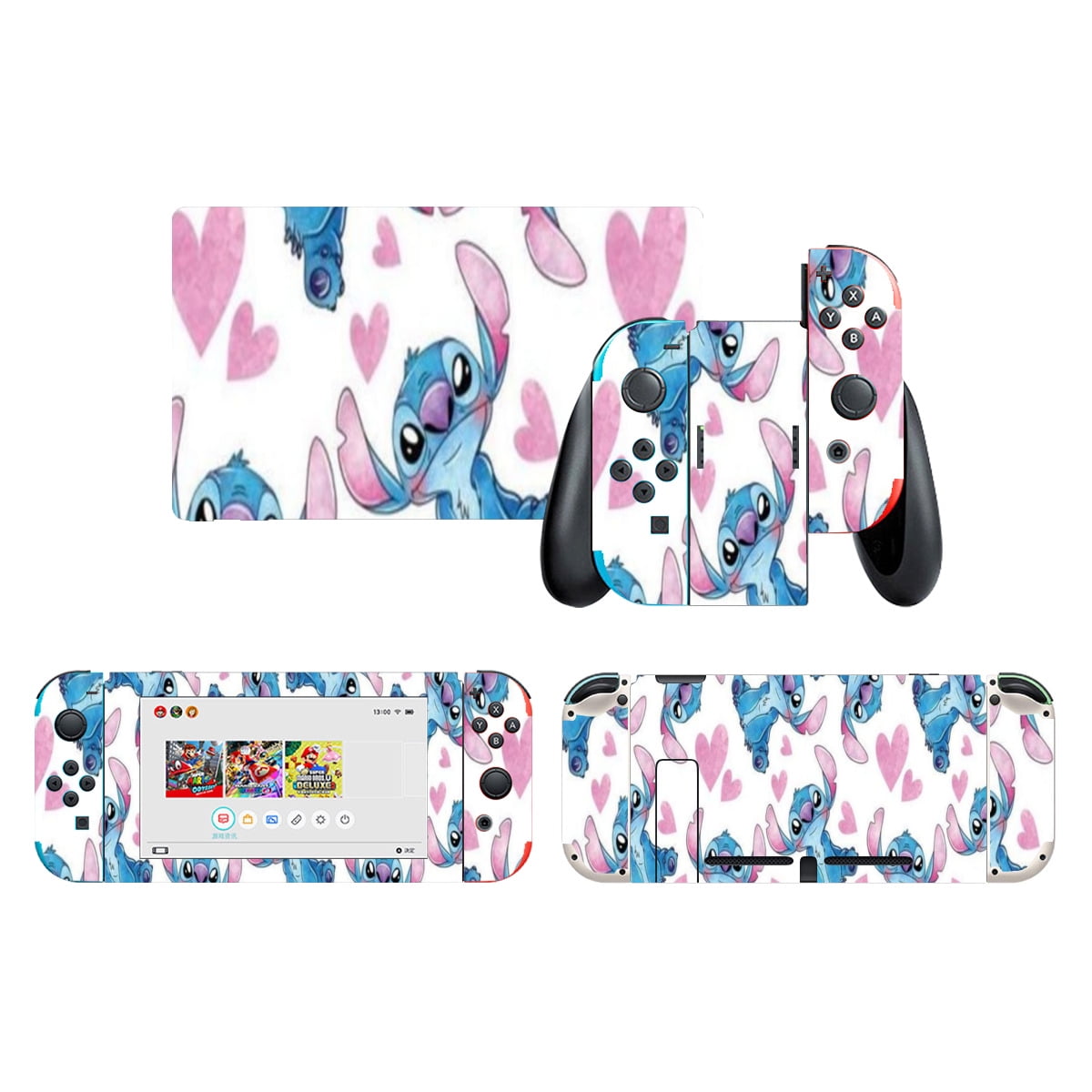 Stitch Cartoon Nintendo Switch Skin Stickers, Full Skin Protection Film ...